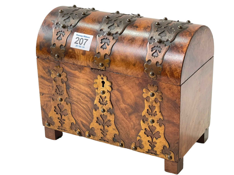 Victorian dome topped box, 23cm wide. | Thomas Watson