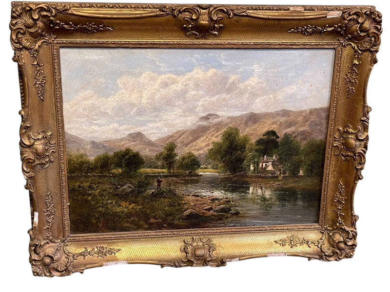 John Gunson Atkinson (1849-1885), Grange Borrowdale, Cumberland, oil on ...