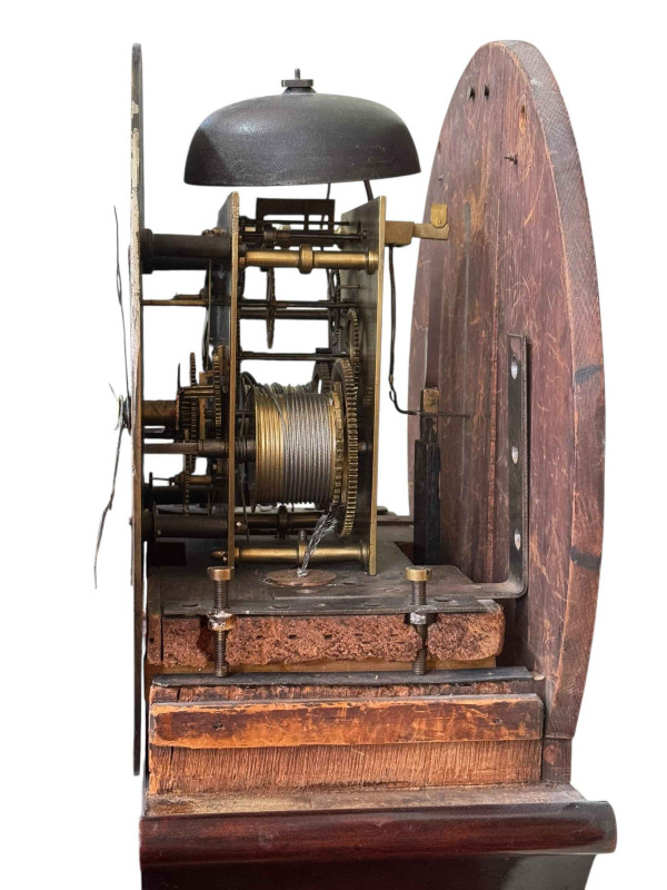 Antique Scottish mahogany drumhead eight day longcase clock having ...