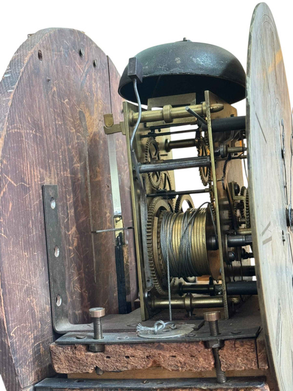 Antique Scottish mahogany drumhead eight day longcase clock having ...