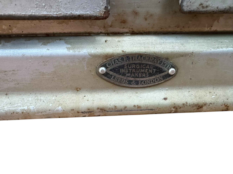 Vintage Chas F Thackray Ltd metal surgical wall cabinet with two glazed ...